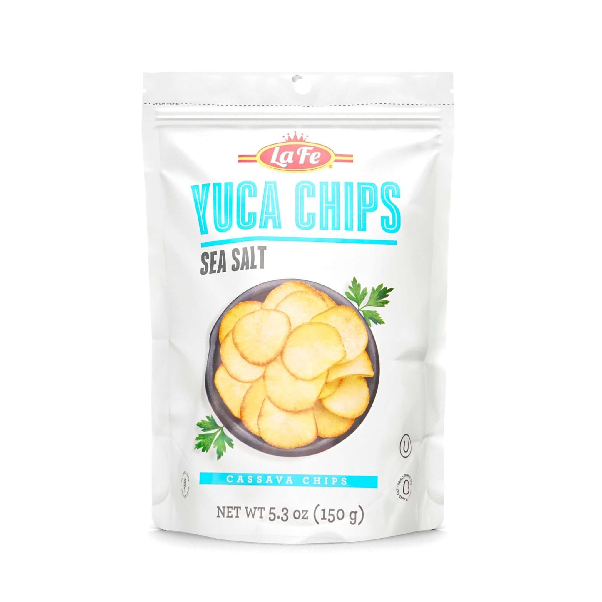 LA FE CASSAVA CHIPS SEA SALT 12X150G – La Fe Foods